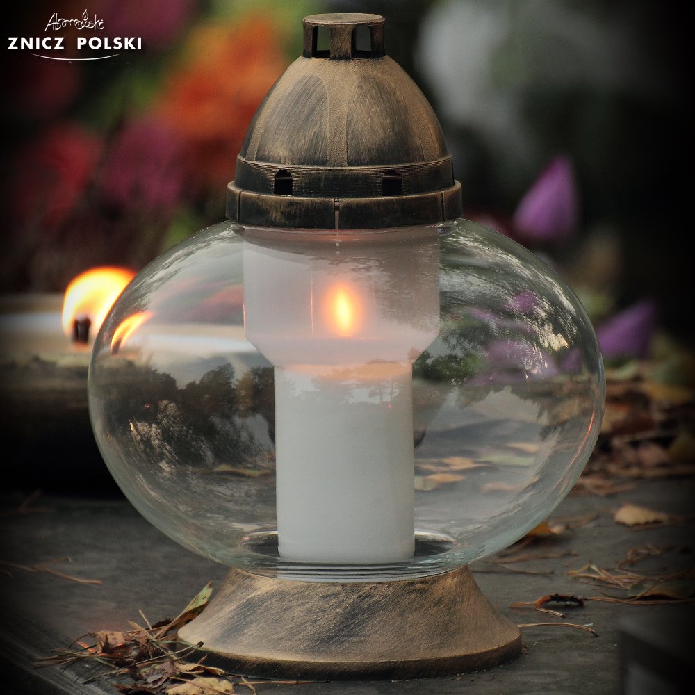 KLASYK - wyjątkowy duży znicz z pięknego przejrzystego szkła - Znicze ...